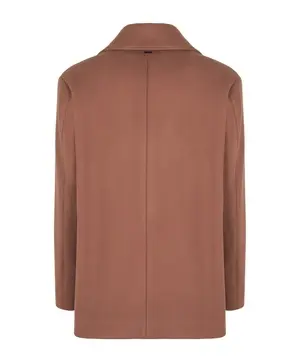 Herno Double-breasted Peacoat - Brown