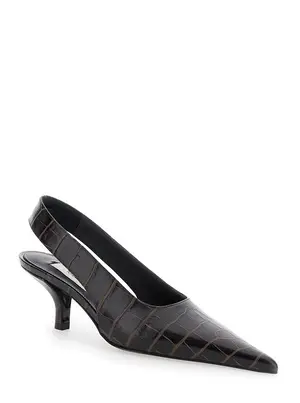 TOTEME Classic Embossed Slingback Pumps - Black
