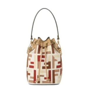 Fendi Multicolor Ff Embroidery Canvas Mini Bag