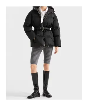 Prada Hooded Belted Jacket