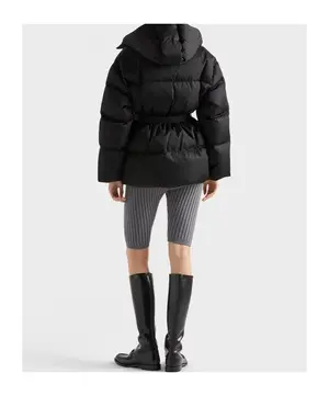 Prada Hooded Belted Jacket