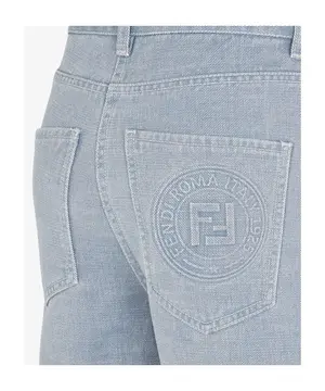 Fendi Ff Embossed Straight-leg Jeans