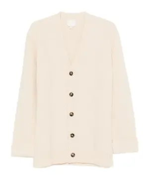 A.p.c. Buttoned V-neck Cardigan - Ecru