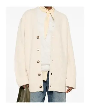 A.p.c. Buttoned V-neck Cardigan - Ecru