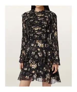 ALLSAINTS Portia Floral Ruffled Dress