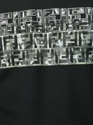 Fendi Ff Camouflage Printed Hoodie