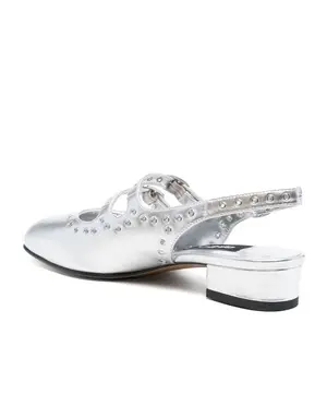 CAREL Silver High-heeled Slingback Sandals