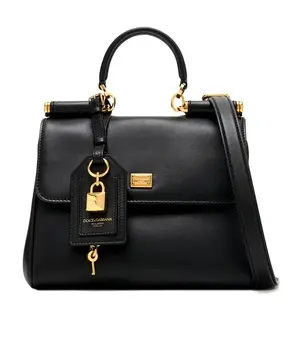 Dolce & Gabbana My Sicily Logo Plaque Handbag - Black