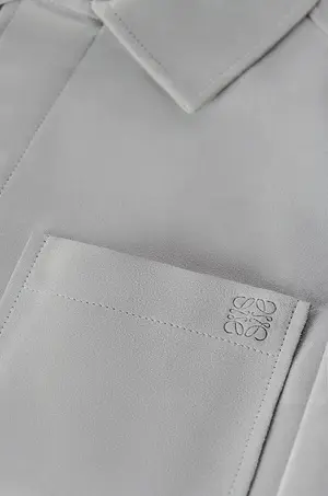 Loewe Overshirt In Suede Lambskin