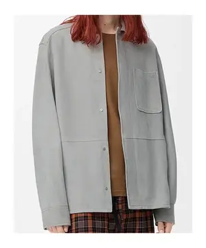 Loewe Overshirt In Suede Lambskin