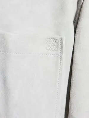 Loewe Anagram Embossed Leather Overshirt