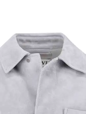 Loewe Anagram Embossed Leather Overshirt