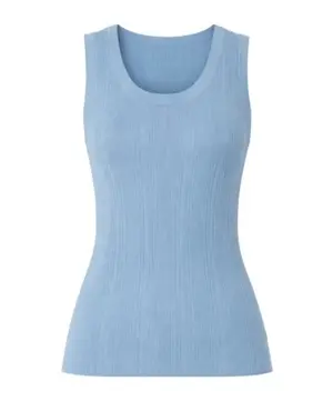 Max Mara Ribbed Knit Tank Top - Blue