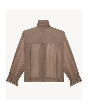 Saint Laurent Lavallière Button-up Blouse - Brown