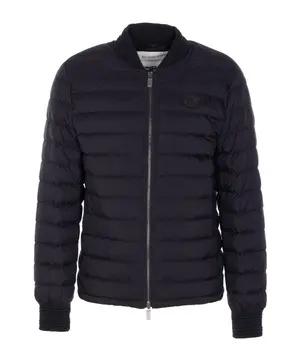 Burberry Logo Detail Zip-up Padded Bomber Jacket - Black