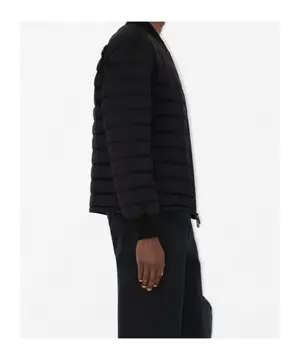 Burberry Logo Detail Zip-up Padded Bomber Jacket - Black