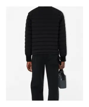 Burberry Logo Detail Zip-up Padded Bomber Jacket - Black