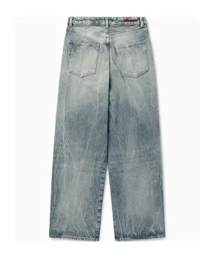 1989 STUDIO Wide-leg Jeans With Washed Effect - Blue