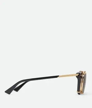 Bottega Veneta Classic Square Clip-on Sunglasses