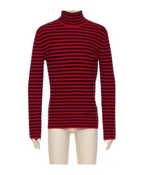 Valentino Garavani Striped High Neck Sweater