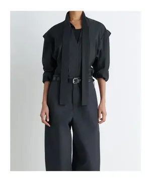 LEMAIRE Ascot Blouse In Washed Cotton-silk Blend