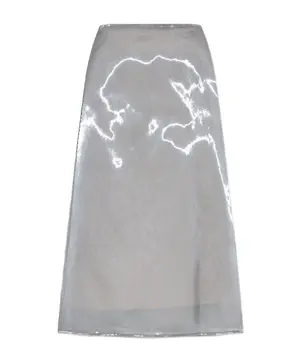 Fabiana Filippi High-waisted Glossy Midi Skirt