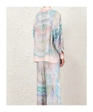 Zimmermann Illuminate Relaxed Shirt - Blue-agate