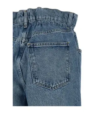 AGOLDE Paperbag Wide-leg Jeans With Frayed Hems - Blue