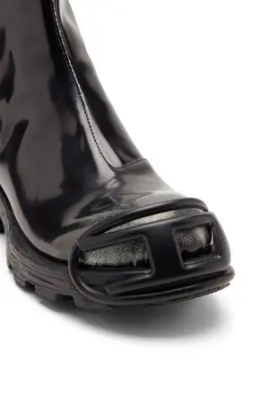 DIESEL® Zip-detail Oval-plaque Ankle Boots