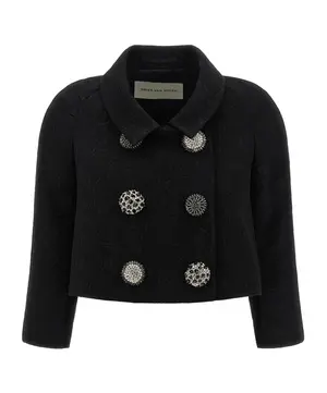 Dries Van Noten Double-breasted Embellished Jacket - Black