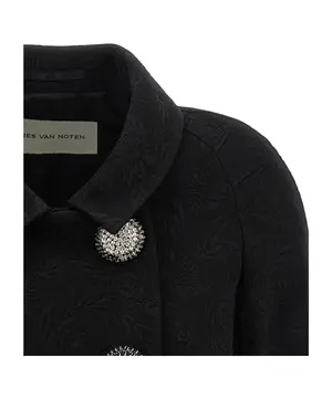 Dries Van Noten Double-breasted Embellished Jacket - Black