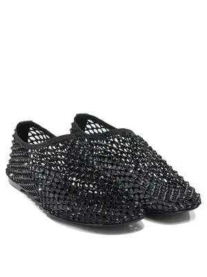 STRATEGIA Dolly Embellished Ballerinas - Black