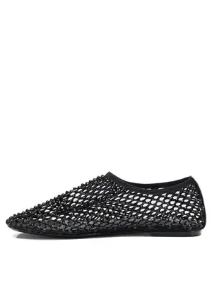 STRATEGIA Dolly Embellished Ballerinas - Black