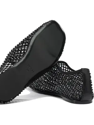 STRATEGIA Dolly Embellished Ballerinas - Black