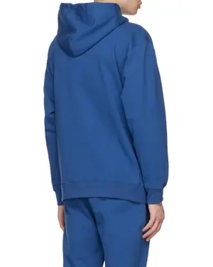 Opening Ceremony Warped Logo Printed Hoodie - Blue