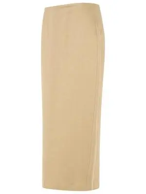 Max Mara Veranda Back Slit Skirt - Camel