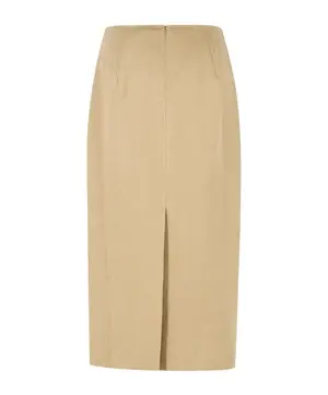 Max Mara Veranda Back Slit Skirt - Camel