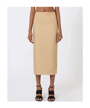 Max Mara Veranda Back Slit Skirt - Camel