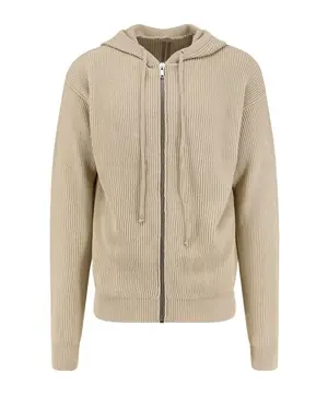 Rick Owens Temple Zipped Hoodie - Sand-colored
