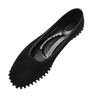 Alexander Wang Crystal Ball Chain Trim Ballet Flats