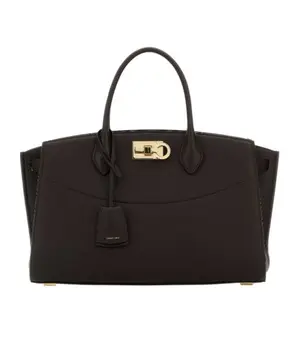 FERRAGAMO Top Handle Tote Bag - Black