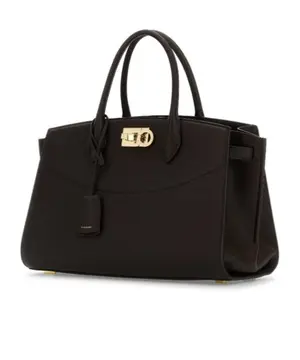 FERRAGAMO Top Handle Tote Bag - Black