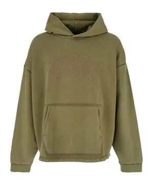 REPRESENT Kangaroo Pocket Logo Hoodie - Green