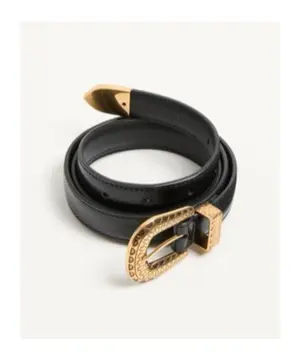Valentino Garavani Vlogo Signature Buckled Belt - Black