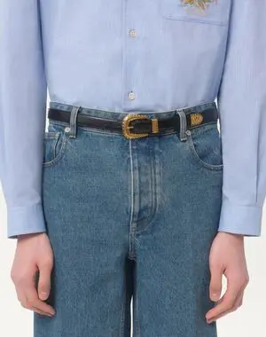 Valentino Garavani Vlogo Signature Buckled Belt - Black