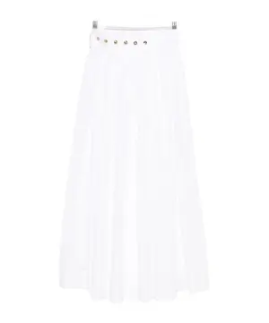 Celine Pleated Cotton Poplin Midi Skirt