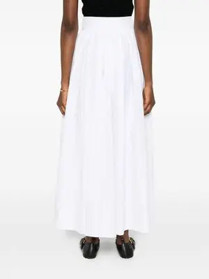 Celine Pleated Cotton Poplin Midi Skirt