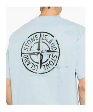 Stone Island Camo Compass Printed Crewneck T-shirt