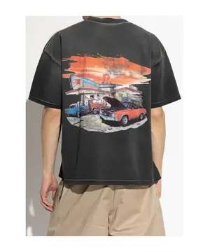 REPRESENT Gas Station Graphic T-shirt - Black