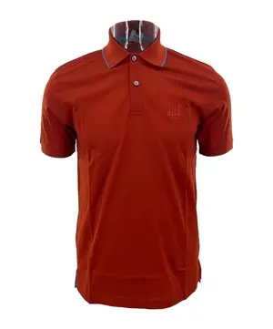 Dunhill Buttoned Short-sleeve Polo Shirt - Red